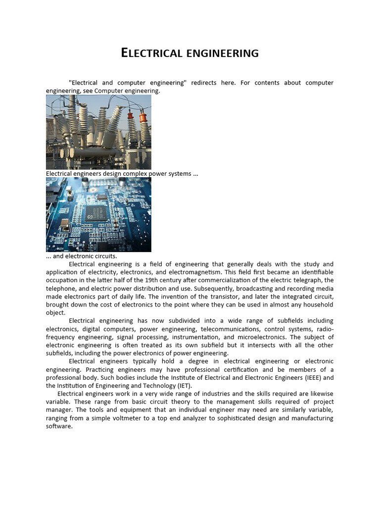 Tugas Electrical Engineering | PDF | Electrical Engineering | Electronics