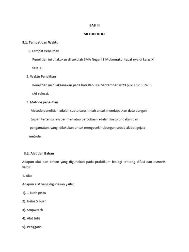 Bab 3 Metodologi Penelitian | PDF