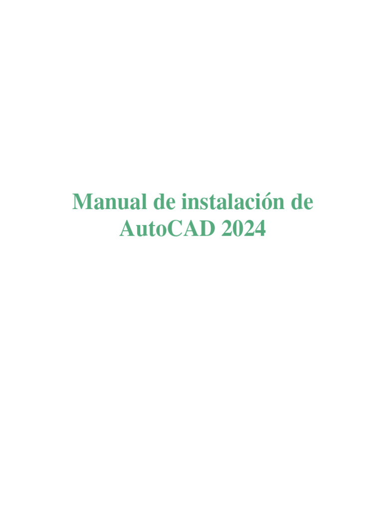 Manual de Instalación de Autocad 2024 | PDF | Cad automático | Software