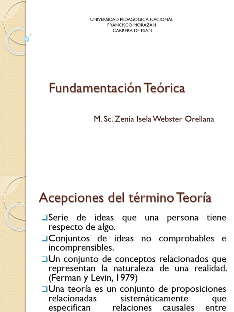 Fundamentacion Teorica | PDF | Teoría | Paradigma Fundamentacion Teorica | PDF | Teoría | Paradigma