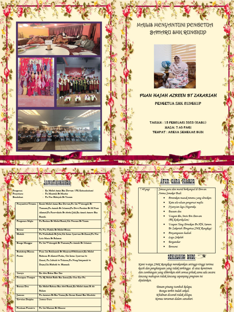Brosur Menyantuni Pengetua Baharu SMK Rungkup | PDF