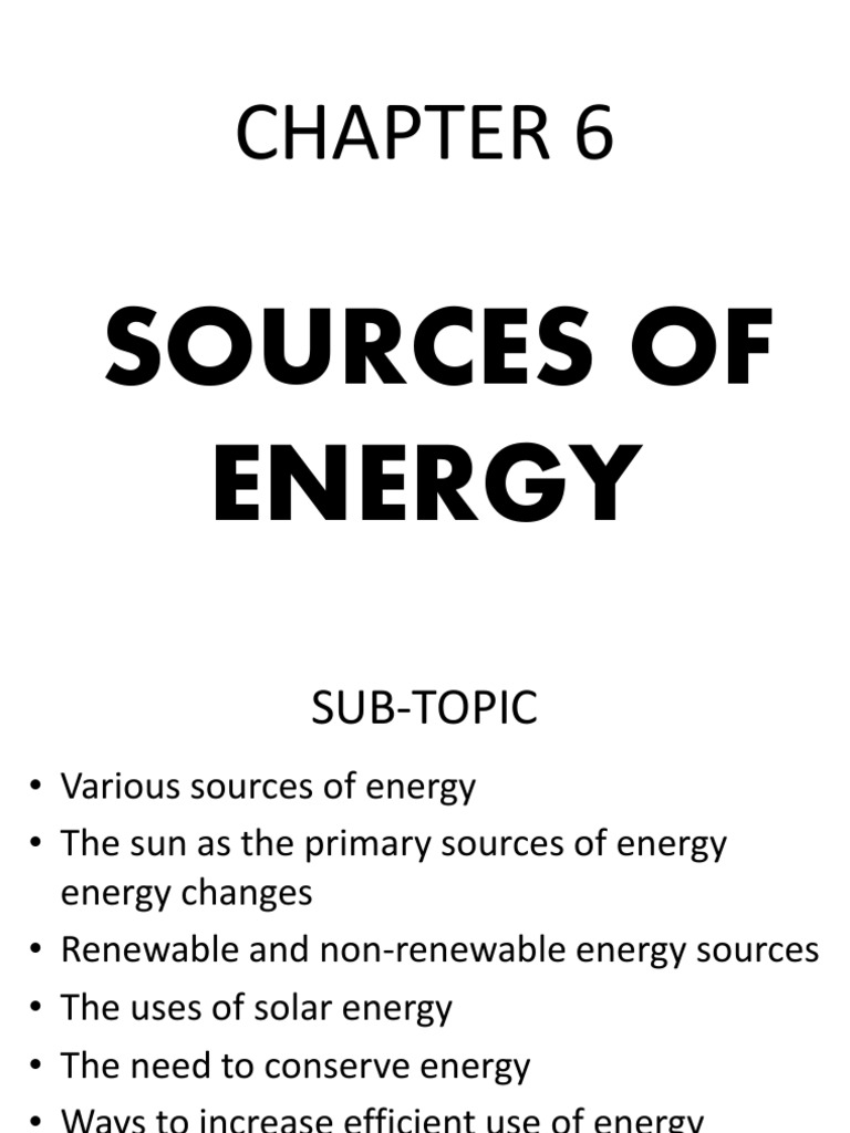Sources of Energy | PDF | Energy Development | Renewable Energy