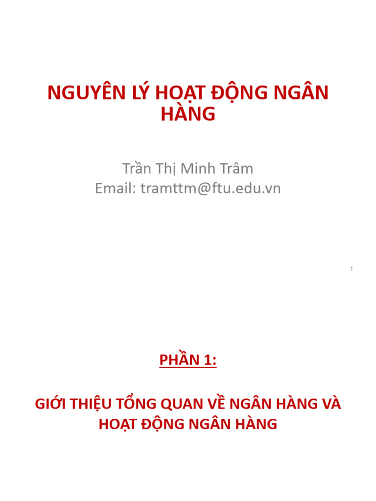 CHUONG 1.3 - PHAN LOAI NGAN HANG & NHTM - sv3.0 | PDF
