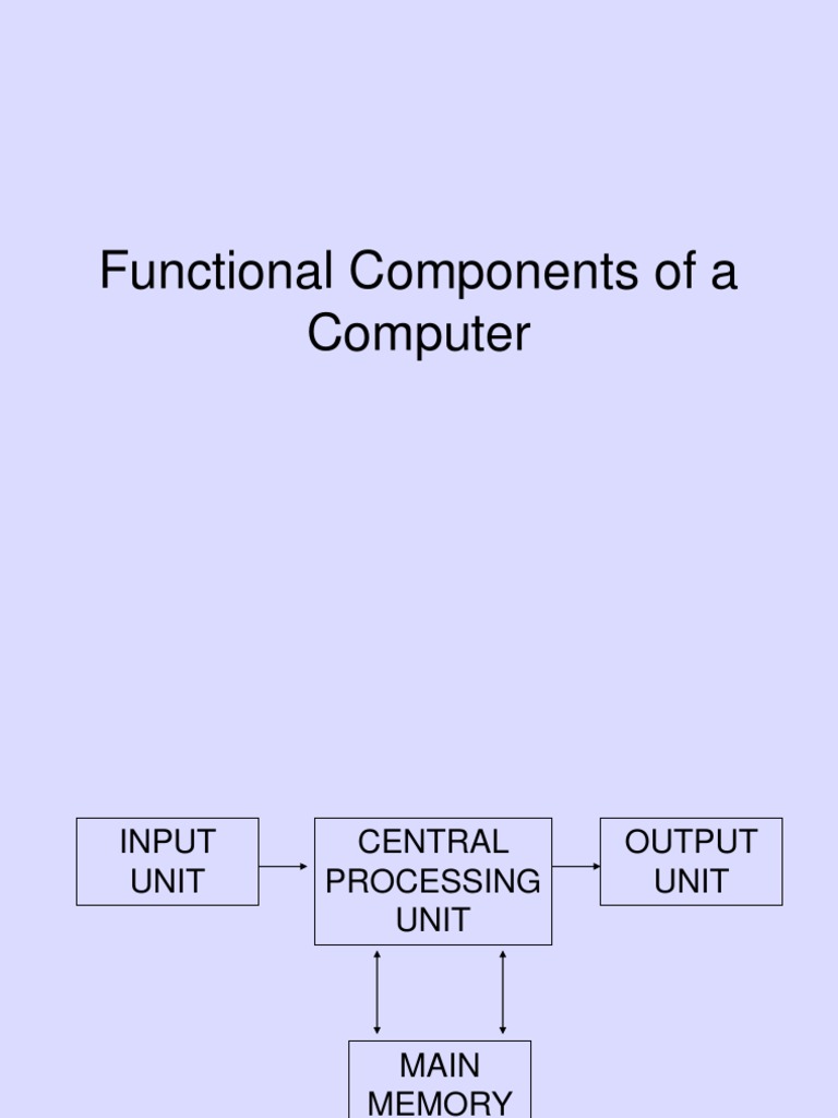 Functional Components of A Computer | PDF | Computer Data Storage ...