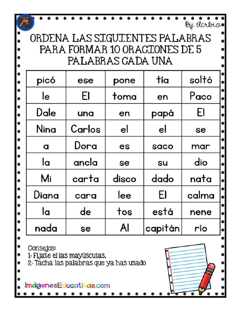 Formar Oraciones | PDF