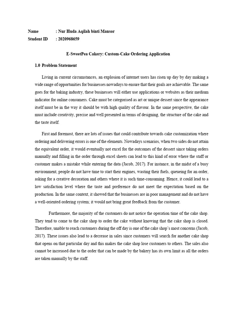 CSP600 Chapter 1 (Ordering Mobile Application) | PDF | Mobile App | Bakery