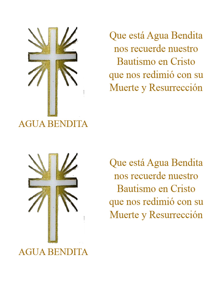 Etiquetas Holy Water | PDF