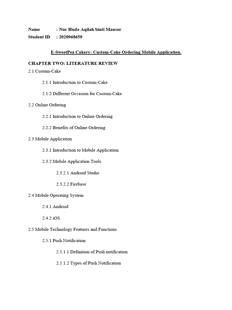 CSP600 Chapter 2 (Ordering Mobile Application) | PDF
