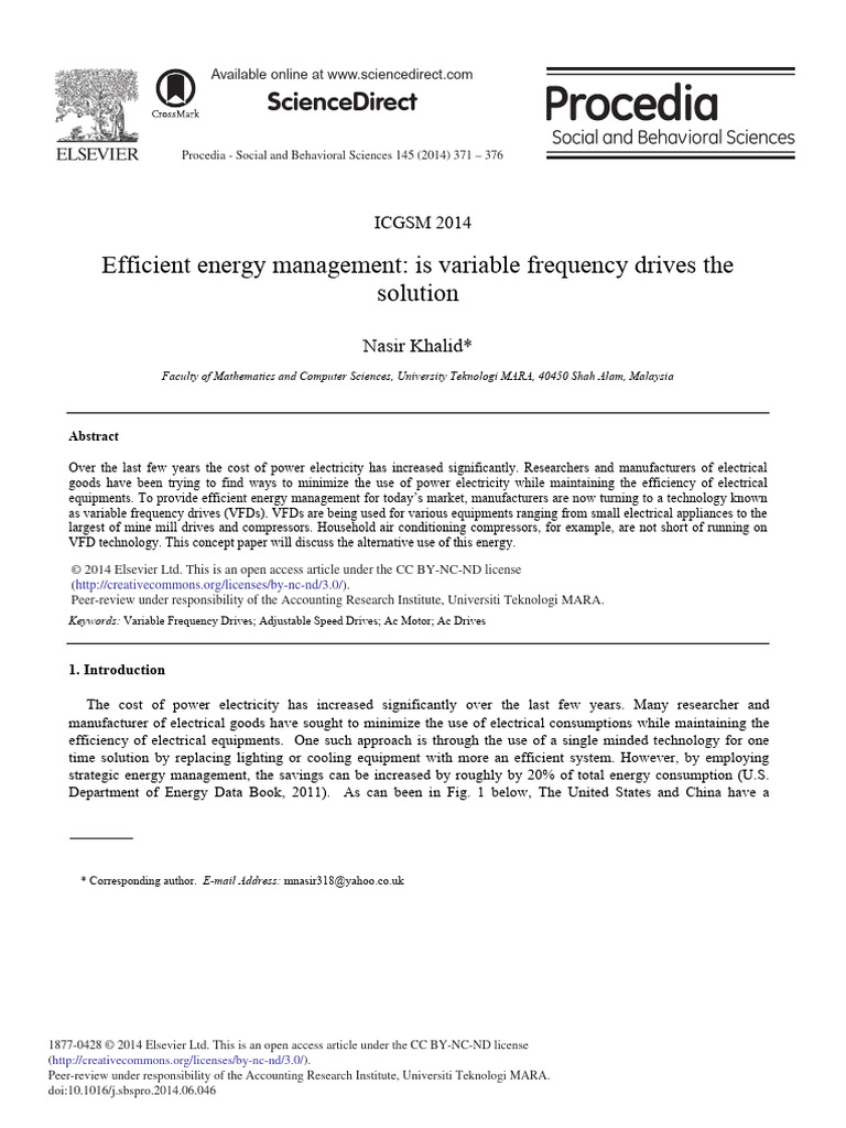 Efficient Energy Management Is Variable Frequency | Descargar gratis PDF | Wind Power | Energy ...