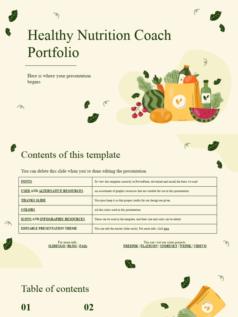 Nutrition Coach Portfolio Overview | PDF | Icon (Computing) | Leadership