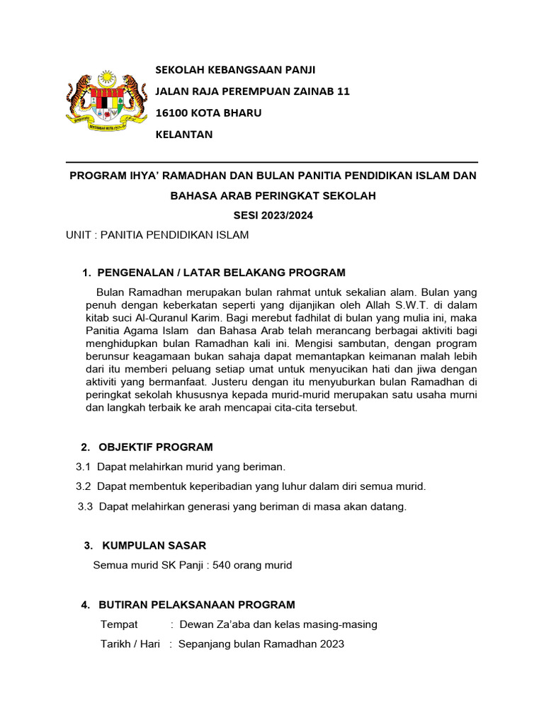 Laporan Program Ihya Ramadhan 2023 | PDF | Karier & Perkembangan