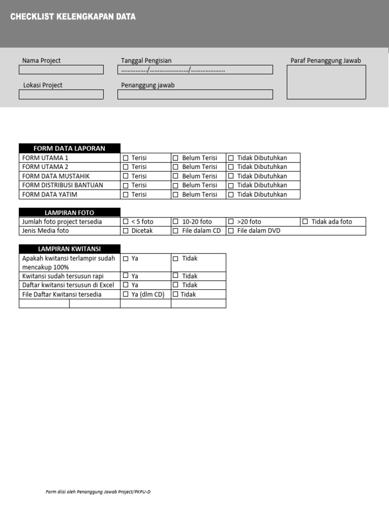 Checklist Program | PDF