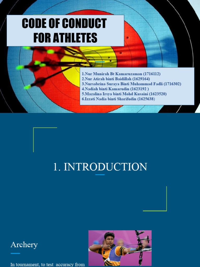 Code of Conduct For Athletes | PDF | Paralympic Games | Sports