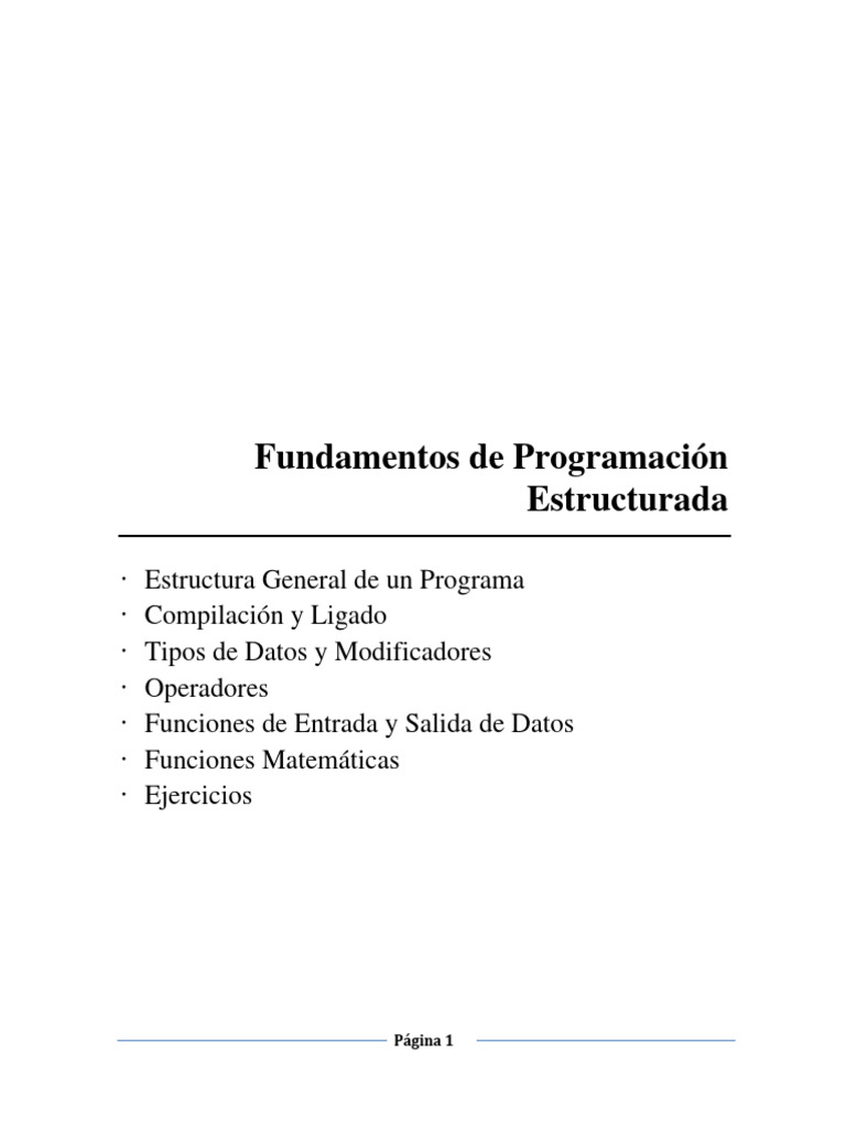 II - Fundamentos de Programación Estructurada | PDF | C (lenguaje de ...