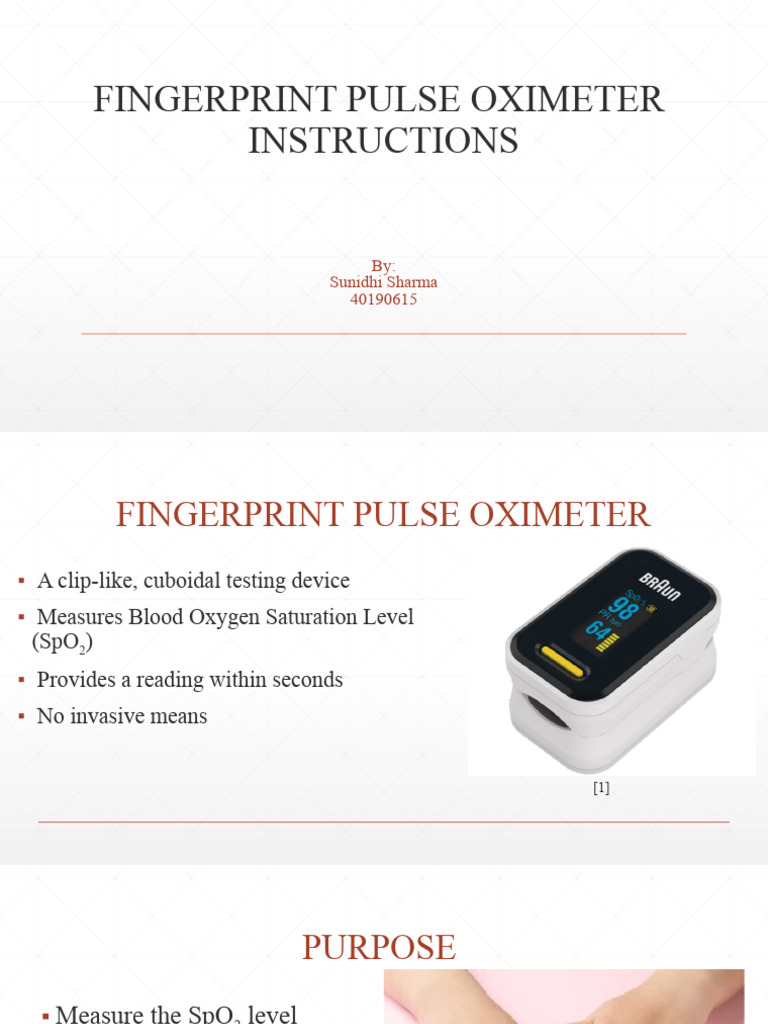 Fingerprint Pulse Oximeter | PDF | Wellness
