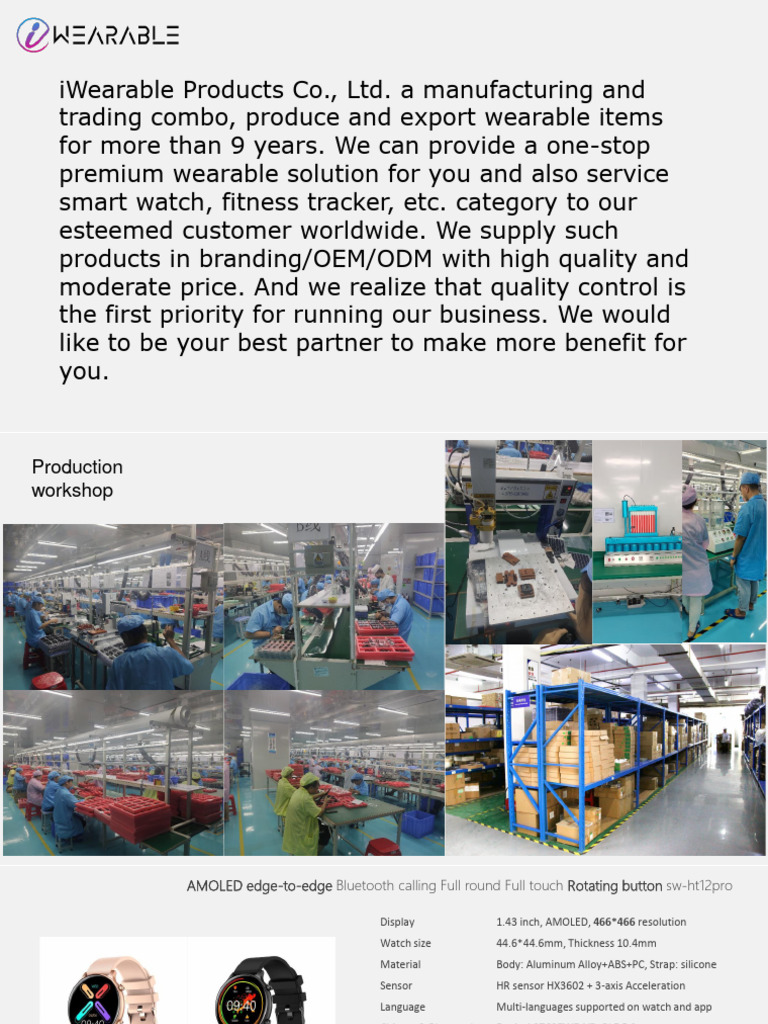 Iwearable Smart Watch Catalog | PDF | Smartwatch | Ios