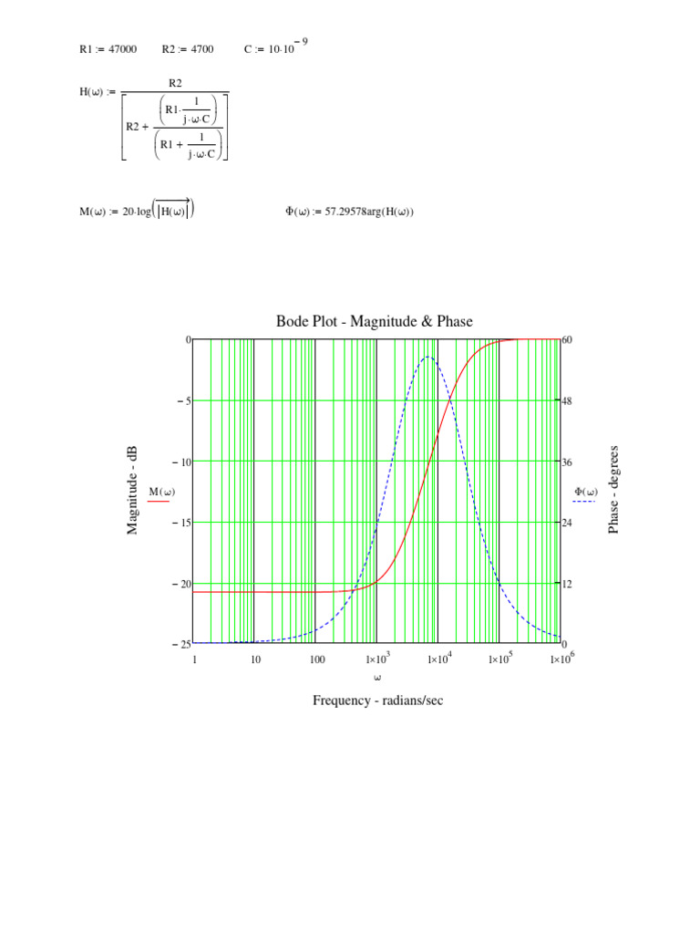 RC Circuit Transfer Function | PDF