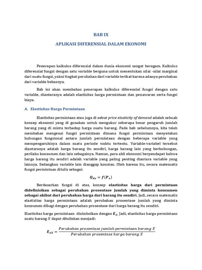 Aplikasi Diferensial Sederhana | PDF | Metode & Bahan Ajar