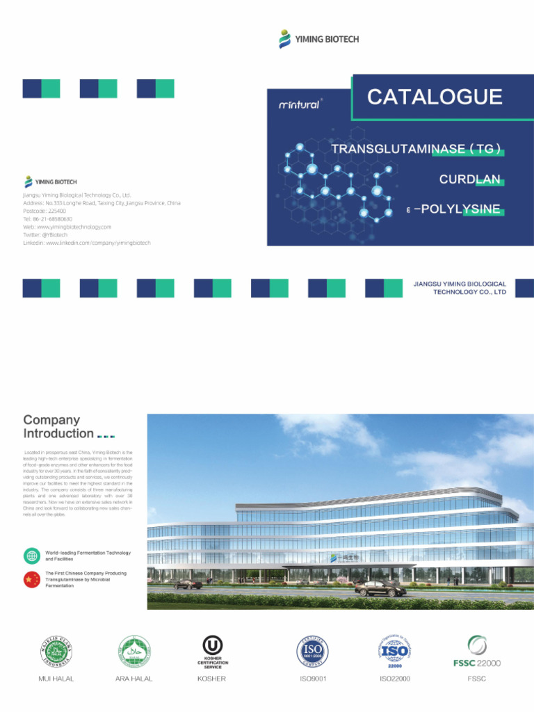 Food Ingredients (Yiming Biotech) | PDF