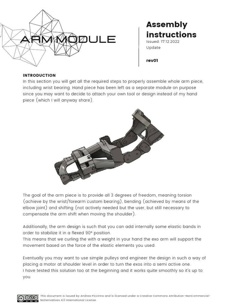 Arm Instructions 01 | PDF | Anatomical Terms Of Motion | Manufactured Goods