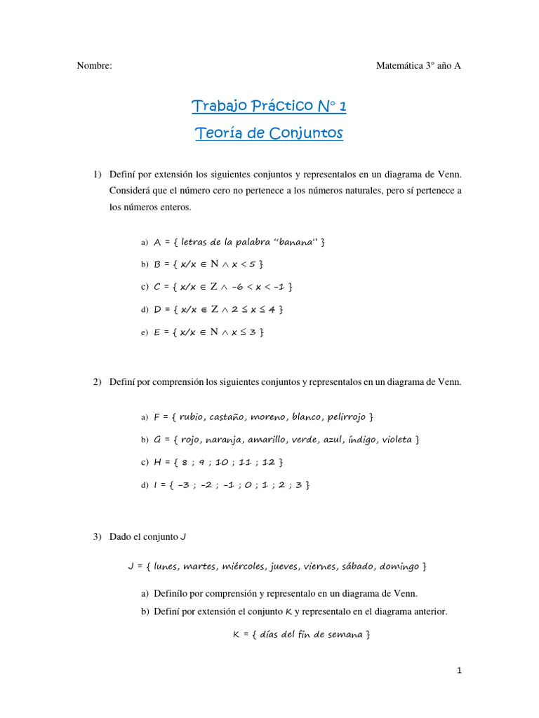 Joel Quispe Vargas - TP 1 Conjuntos | PDF | Matemáticas