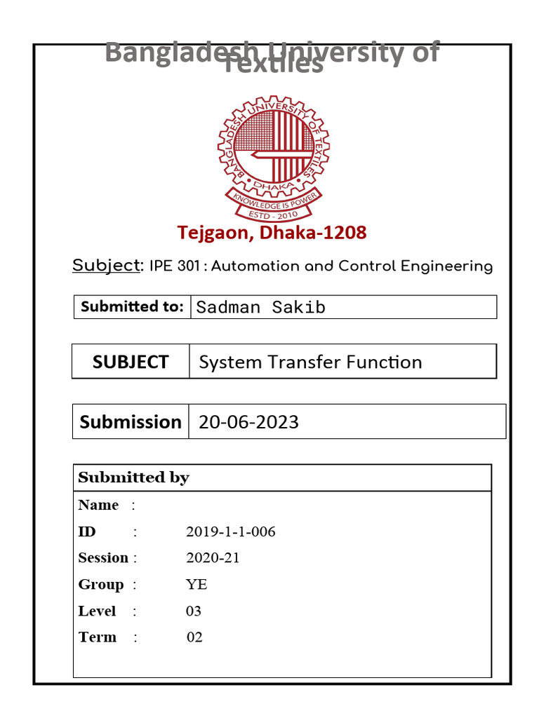 BUTEX Cover Page | PDF
