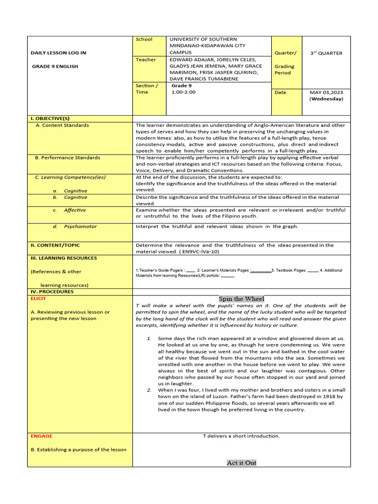 Detailed Lesson Plan (Final) | PDF | Social Networking Service | Social ...