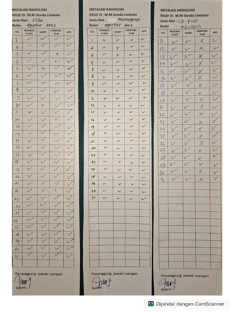 Form Mutu Radiologi | PDF