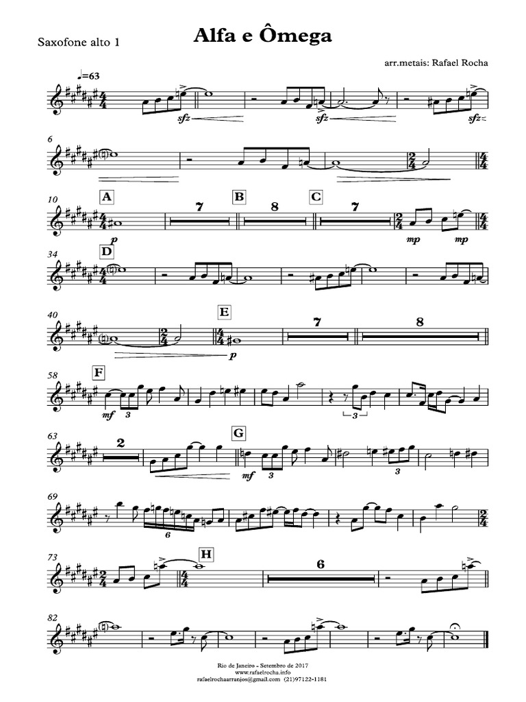 Alfa e Omega - Sax Alto | PDF