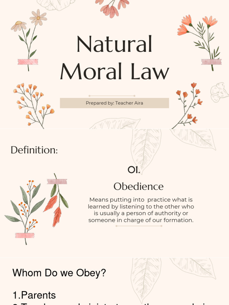Understanding Natural Moral Law | PDF | Self-Improvement
