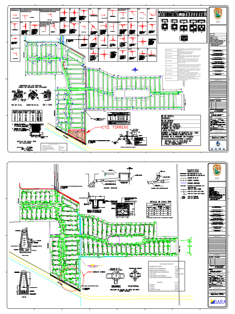 Planos de Alcantarillado y Agua Potable | PDF