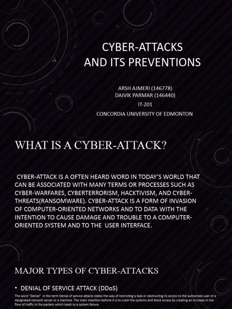 Cyber Attacks and Its Prevention | PDF | Denial Of Service Attack | Phishing