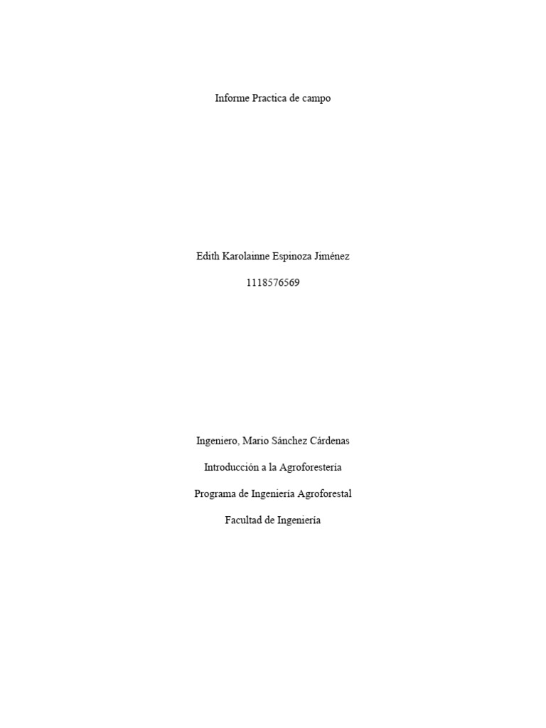 Informe Practica de Campo | PDF | café | Agricultura