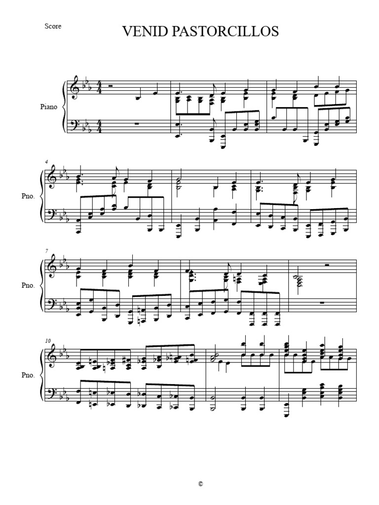 Venid Pastorcillos - Musx | PDF