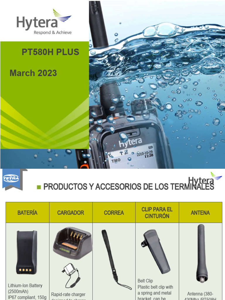 Hytera PT580H Plus: Radio TETRA Profesional | PDF | Puntuación | Duplex ...