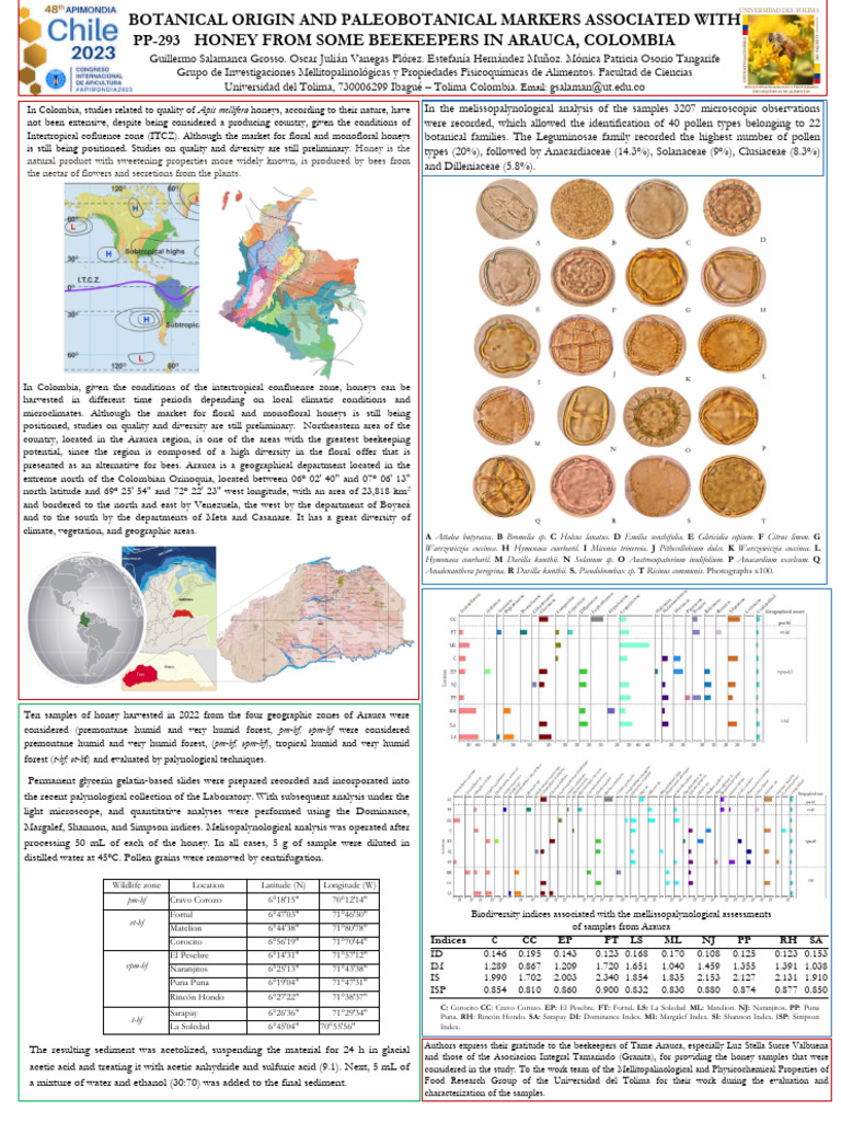 Origen Botanico de Mieles de Arauca | PDF | Honey Bee | Honey