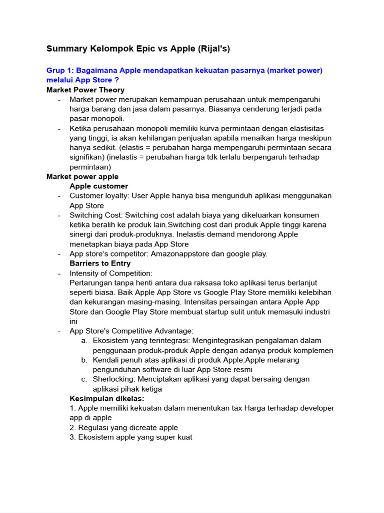 Summary Case Pemodelan Bisnis X | PDF