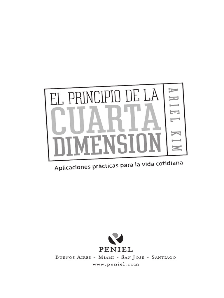 El Principio de La Cuarta Dimension, de Ariel Kim | PDF | Dimensión | Espacio