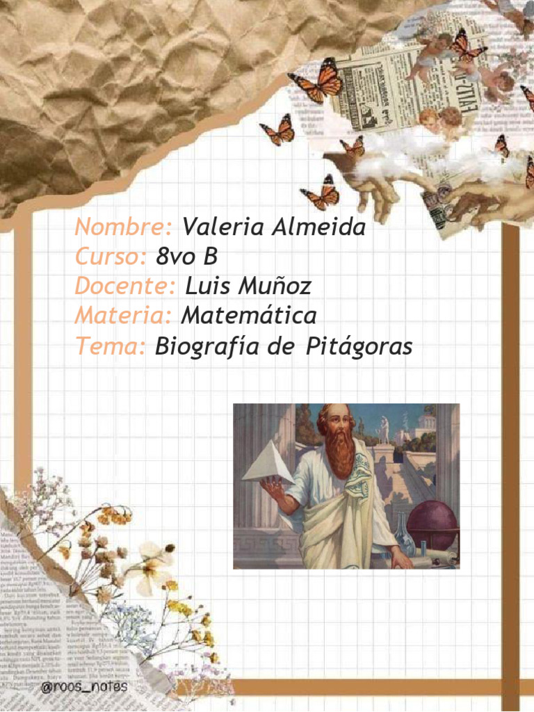 Biografía de Pitágoras | PDF | Pitágoras | Triángulo