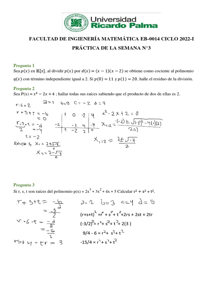 S3 - Plano Carteciano (Resuelto) | PDF | Álgebra abstracta | Algoritmos
