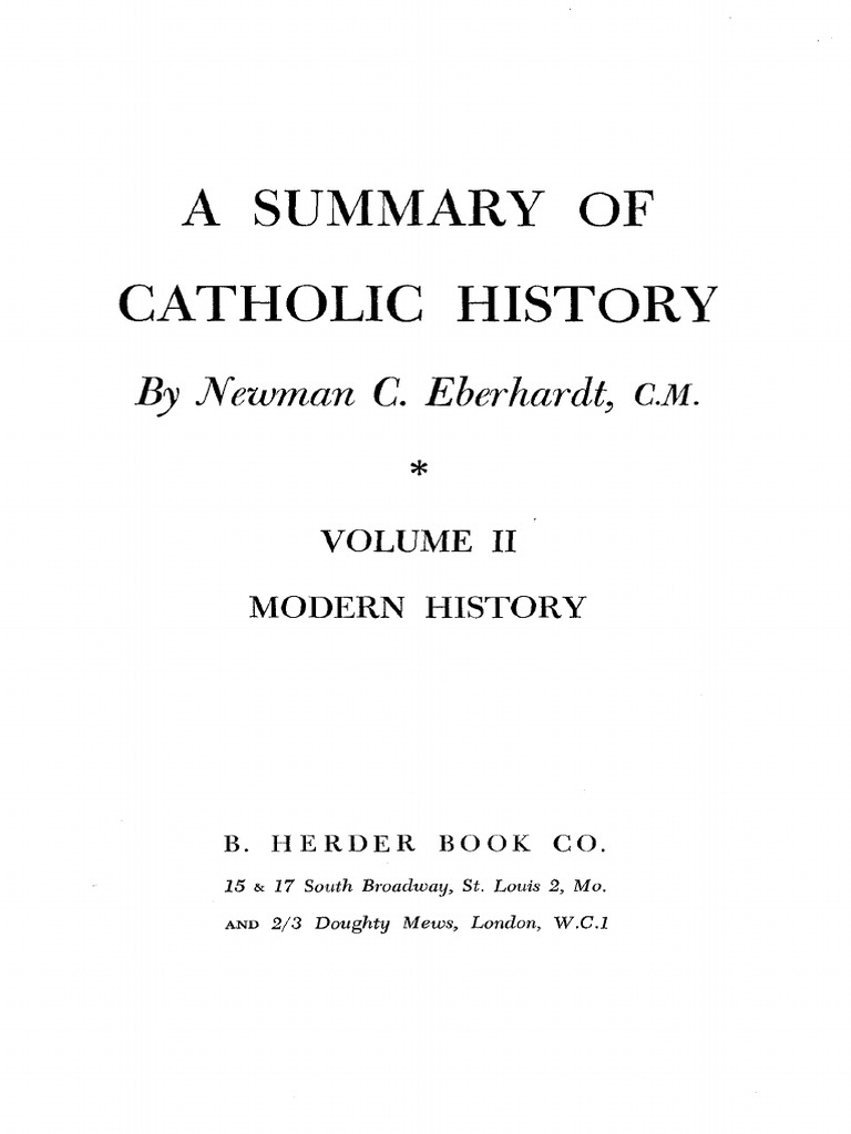 A Summary of Catholic History II | PDF | Pope | Protestantism