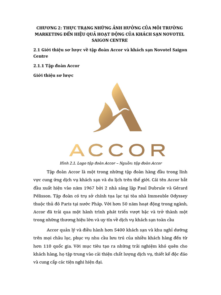 Hình 2.1. Logo tập đoàn Accor - Nguồn: tập đoàn Accor | PDF