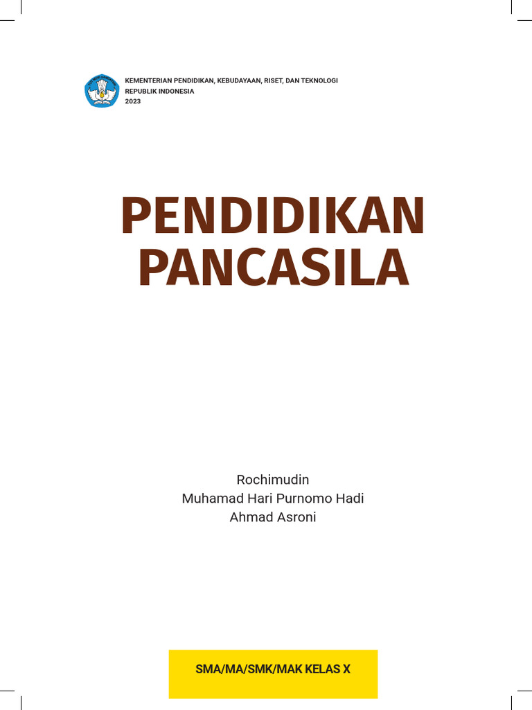 Pendidikan Pancasila BS KLS X | PDF