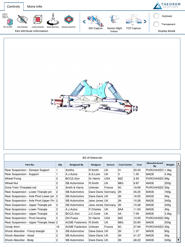 BOM Table Listing | PDF | Axle | Vehicle Technology