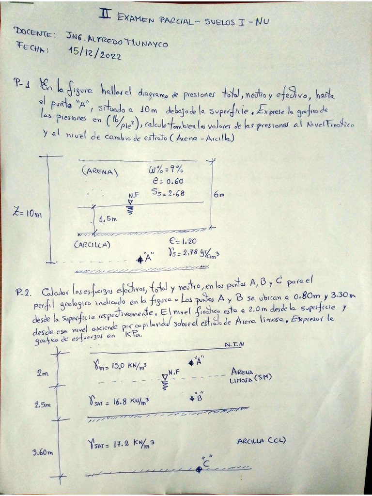 II Parcial Suelos I Nu | PDF