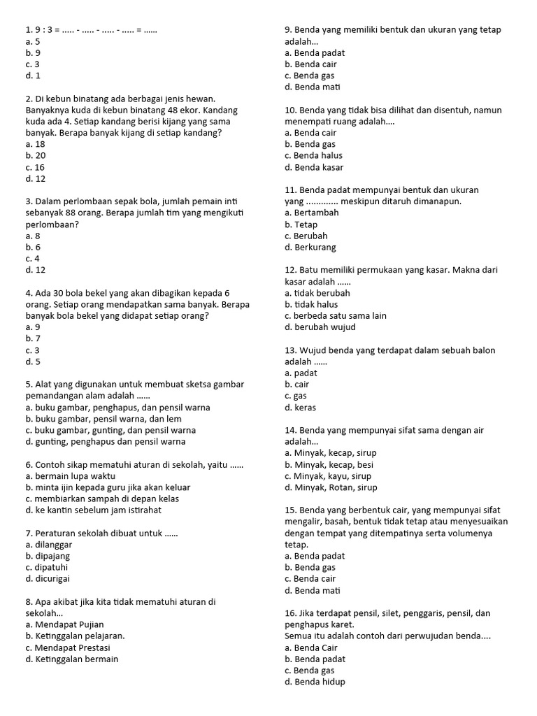 Soal Latihan Ayuk Ama | PDF