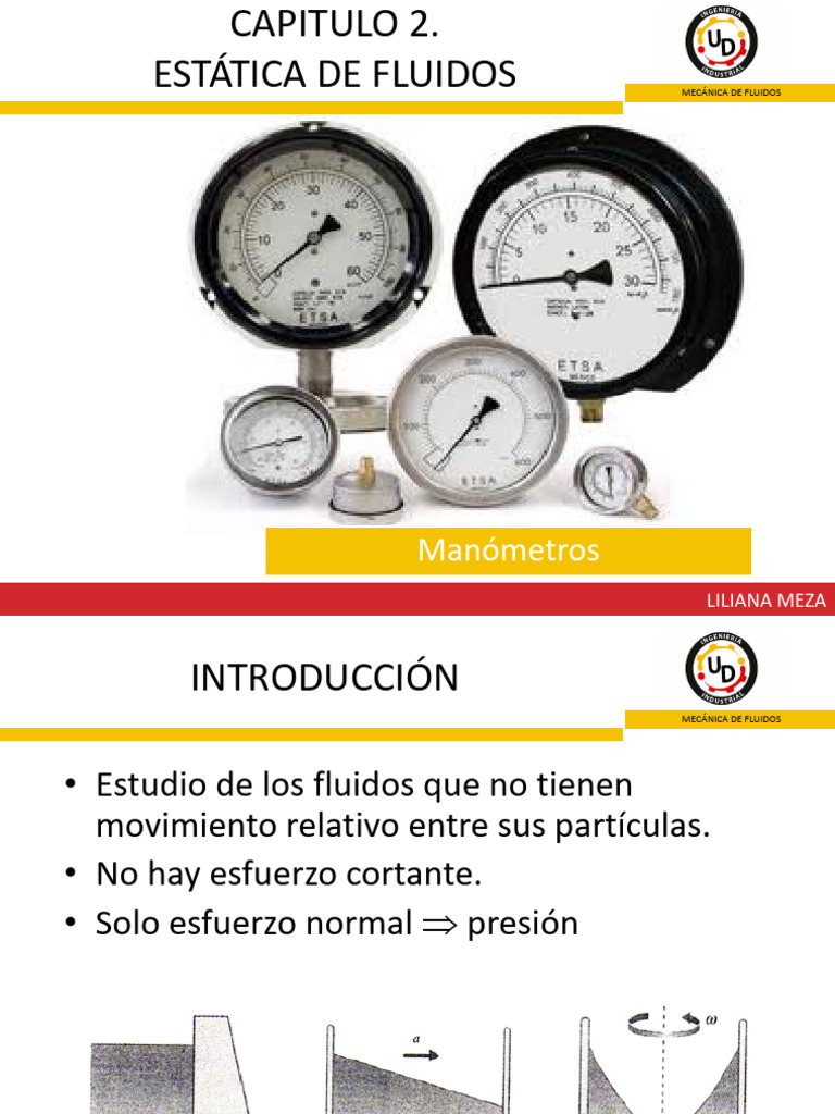 Cap 2 Estatica de Fluidos | PDF | Presión | Medida de presión