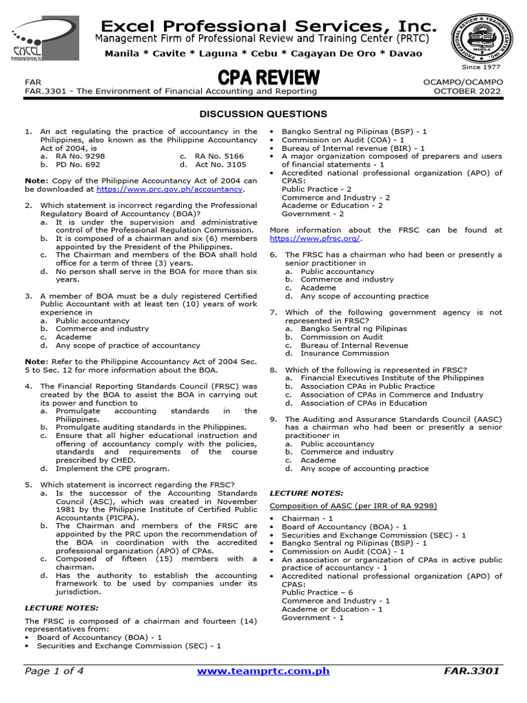 FAR.3301 The Environment of FAR | PDF | International Financial ...