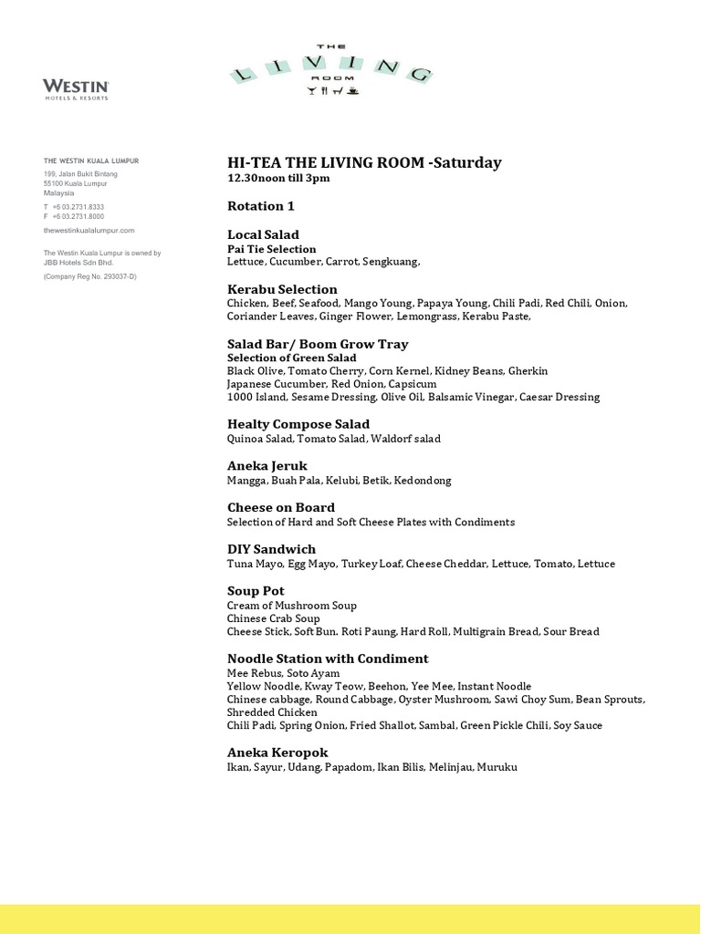 D348d0eb3d58 Afternoon Tea Set Menu | PDF | Salad | Pickling