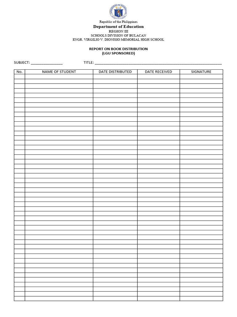 Report On Book Distribution | PDF